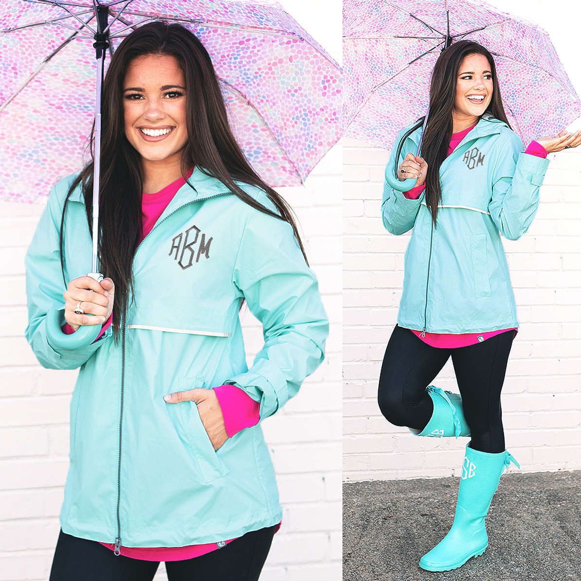 Monogrammed Rain Jacket - Women's New Englander Jacket with Hood