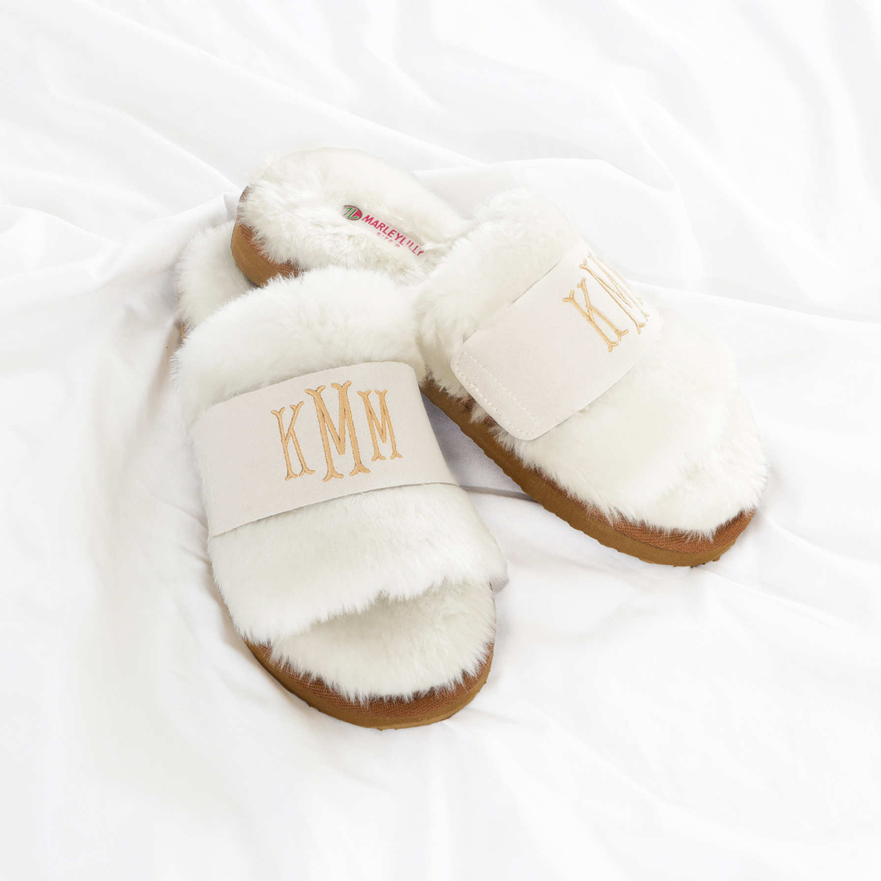 Open Toe Faux Fur Slide Slippers | Marleylilly