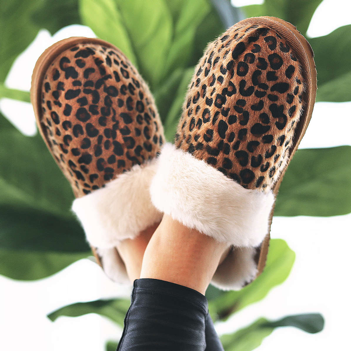 Women’s Leopard Slide-On Slippers - Marleylilly