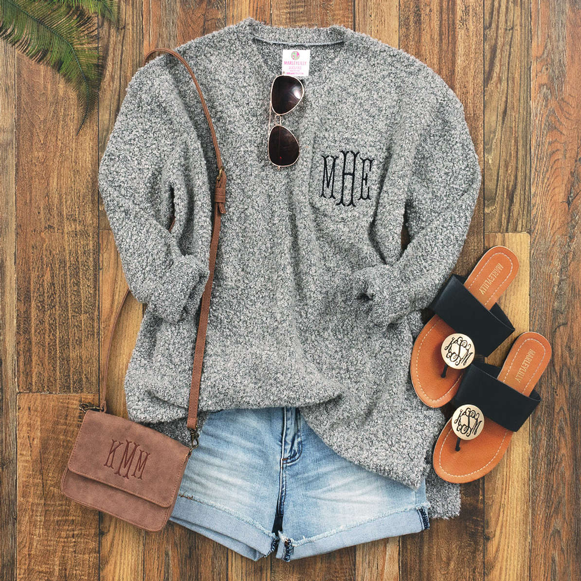 Monogrammed Boyfriend Sweater - Marleylilly