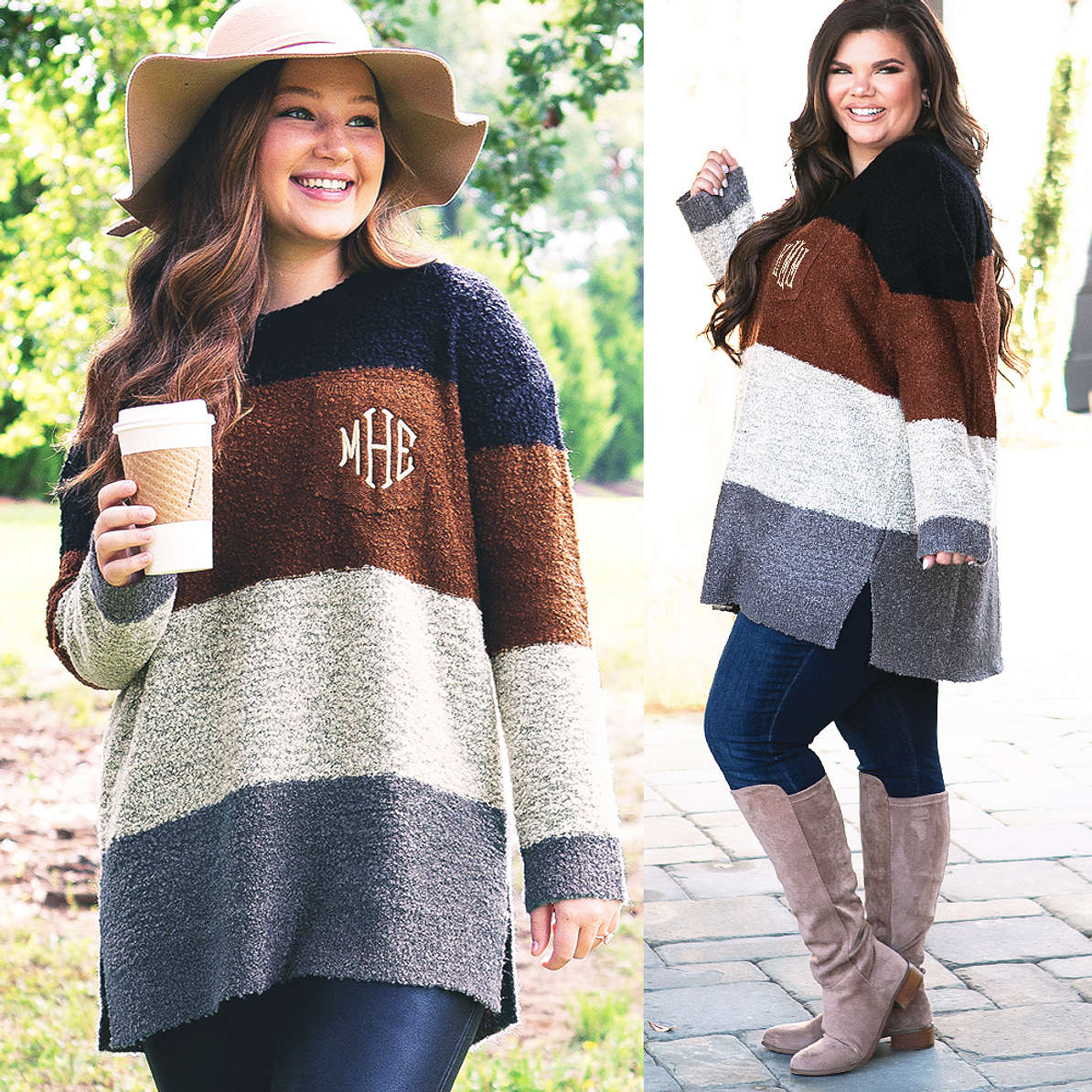 Monogrammed Boyfriend Sweater - Marleylilly