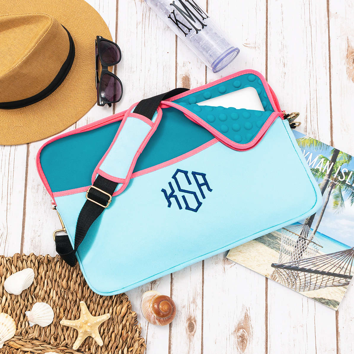 Monogrammed Laptop Case/Sleeve - 13” or 16” Strap