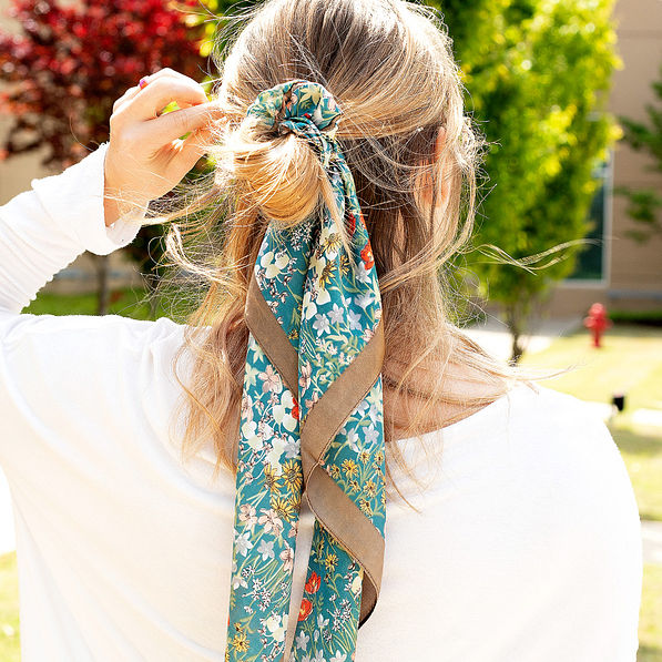 Women's Silk Scrunchie Scarves - Marleylilly