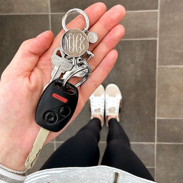 Personalized 3-Ring Key Chain - Marleylilly
