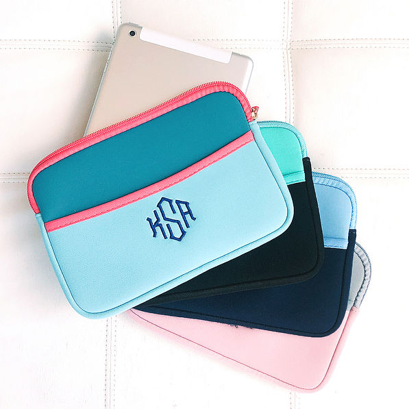 Monogrammed Tablet Sleeve - Personalized Tablet Case