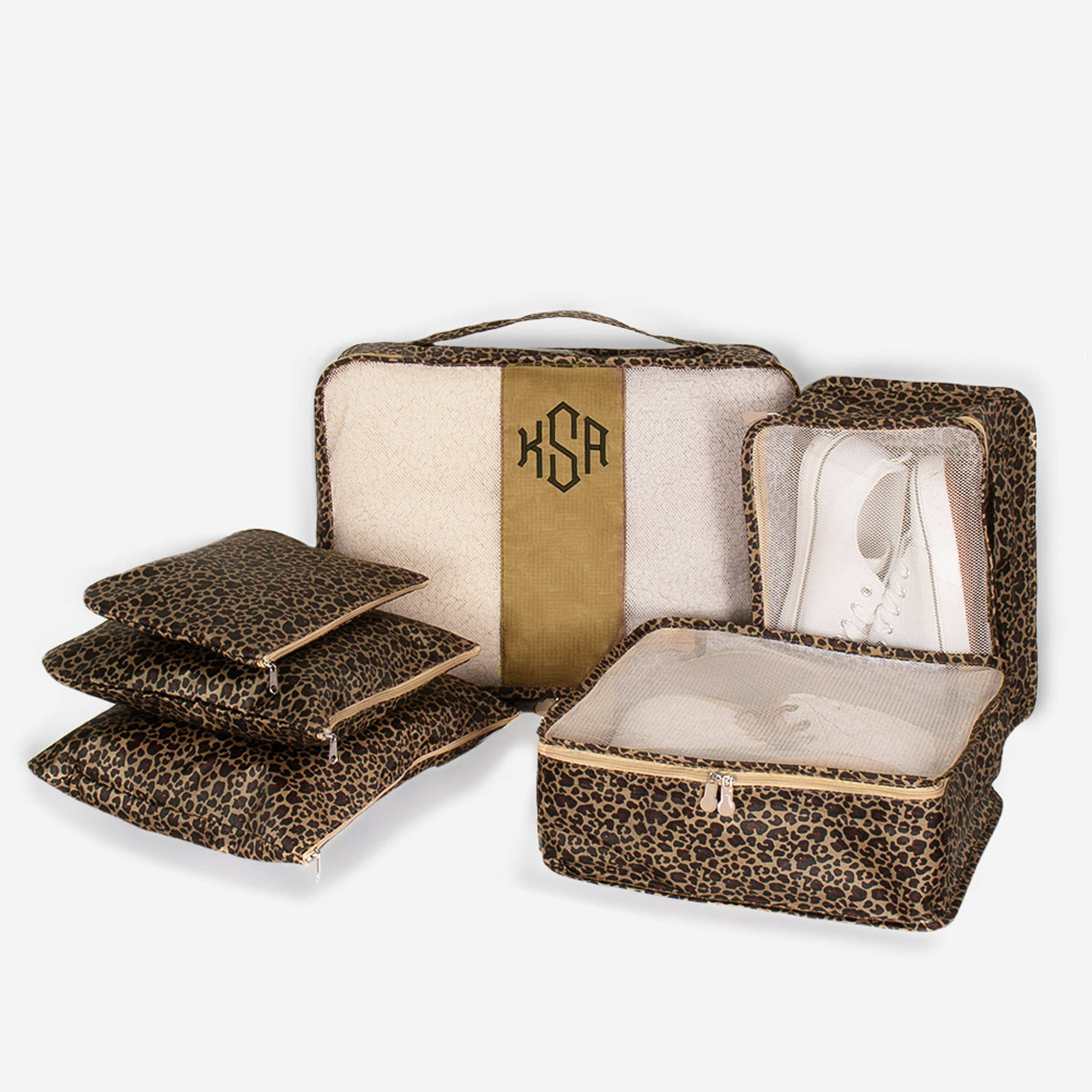 6-Bag Monogrammed Packing Cubes and Bags for Travel | Marleylilly