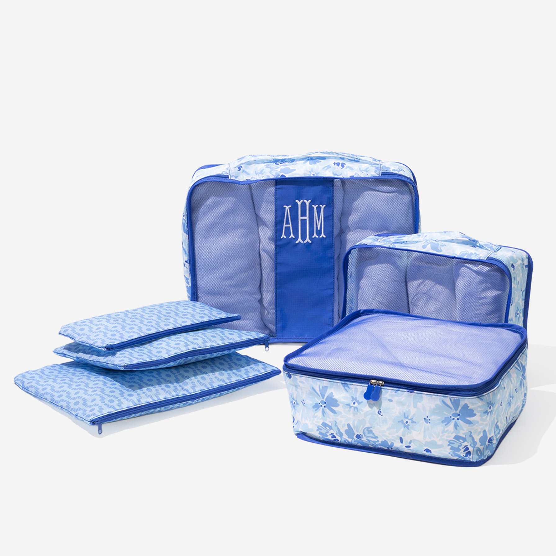 6-Bag Monogrammed Packing Cubes and Bags for Travel | Marleylilly