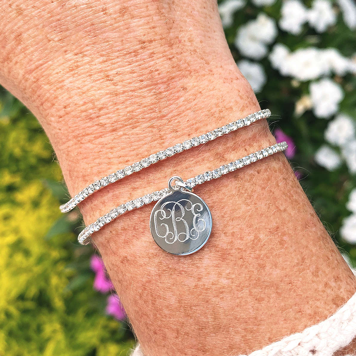 Personalized Rhinestone Bracelet - Marleylilly