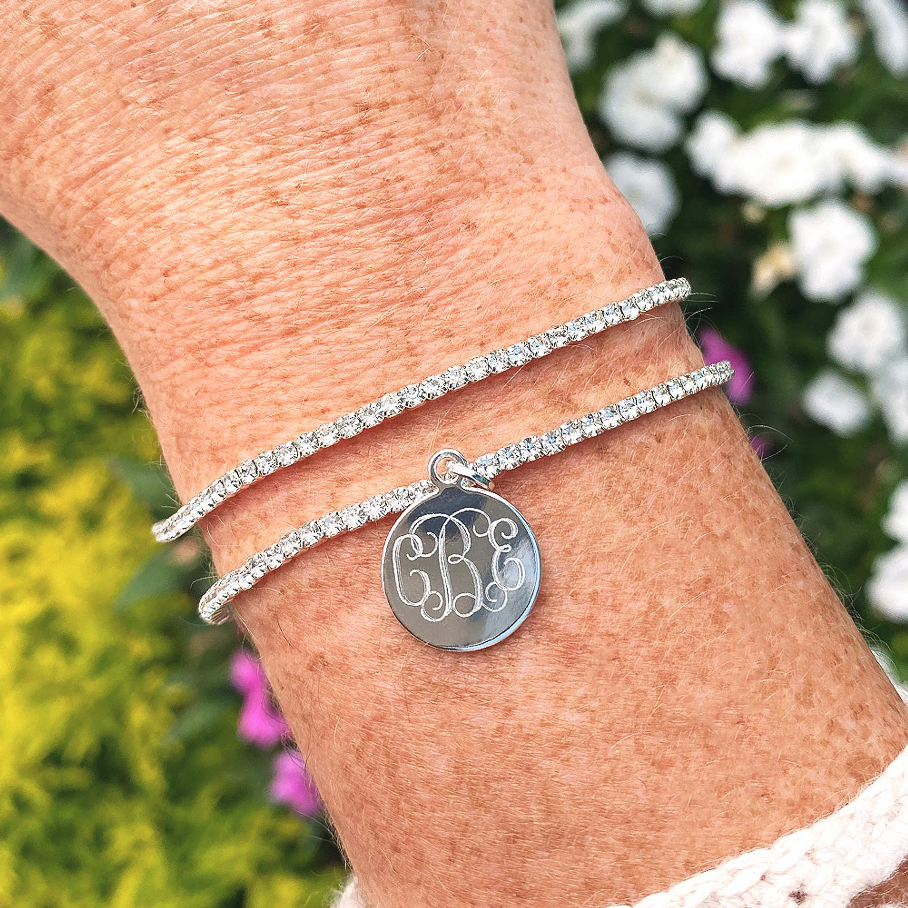 Personalized Rhinestone Bracelet - Marleylilly