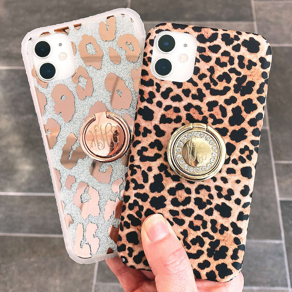 Glitter Leopard Print iPhone Case - Marleylilly