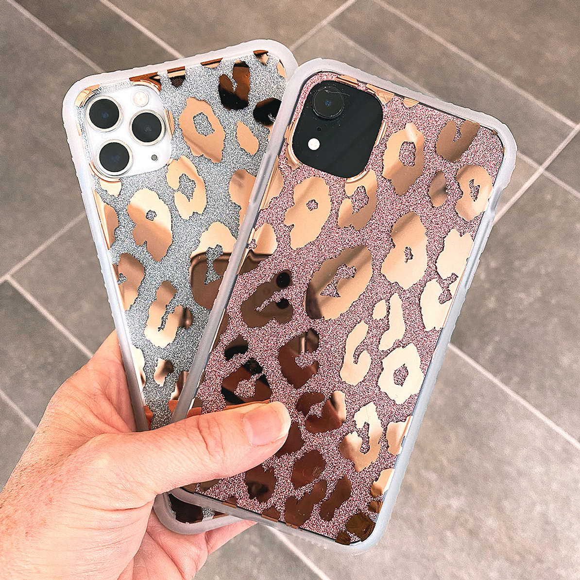 Glitter Leopard Print iPhone Case - Marleylilly