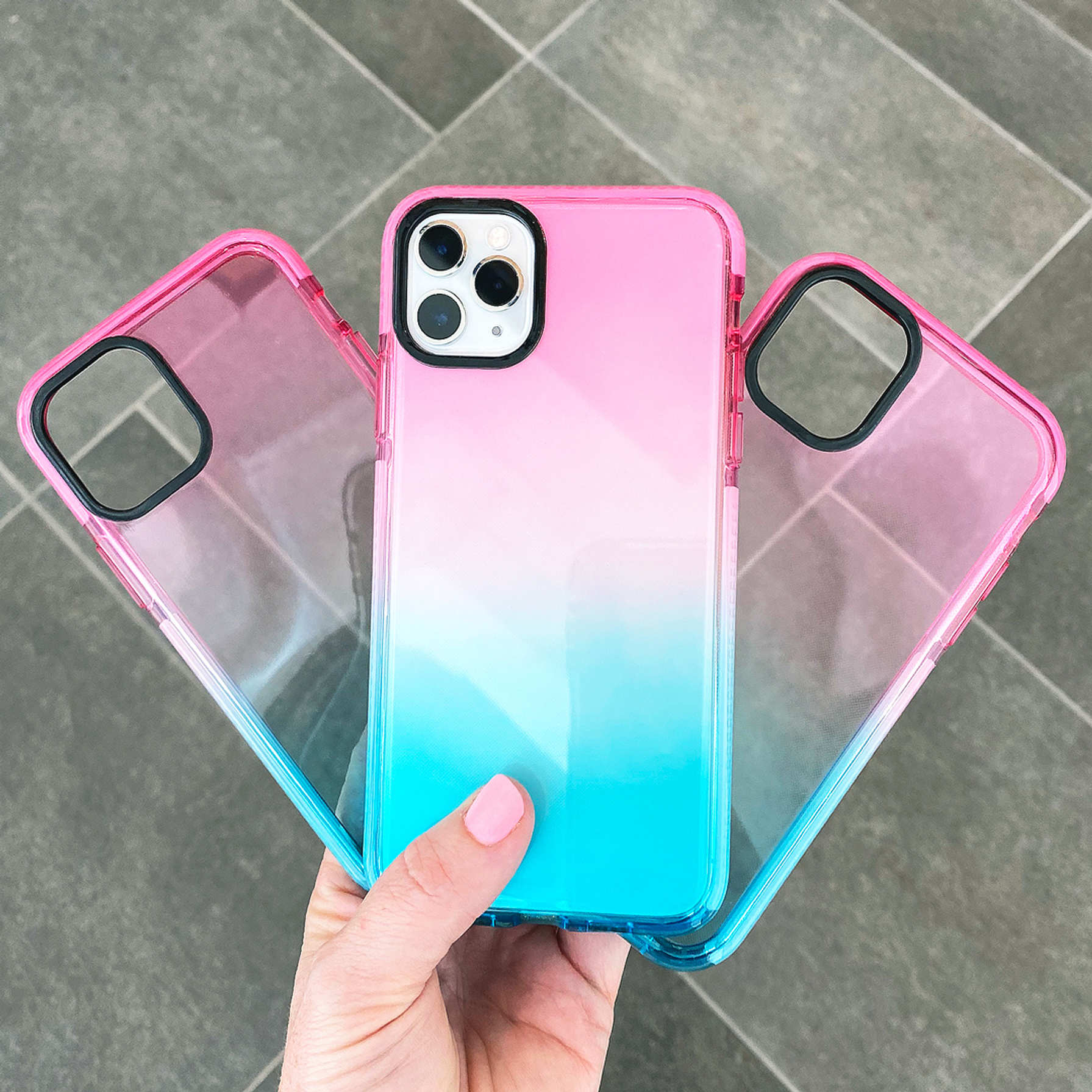 Pink and Blue Ombre iPhone Case