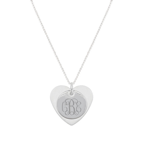 Personalized Heart Disc Necklace - Marleylilly