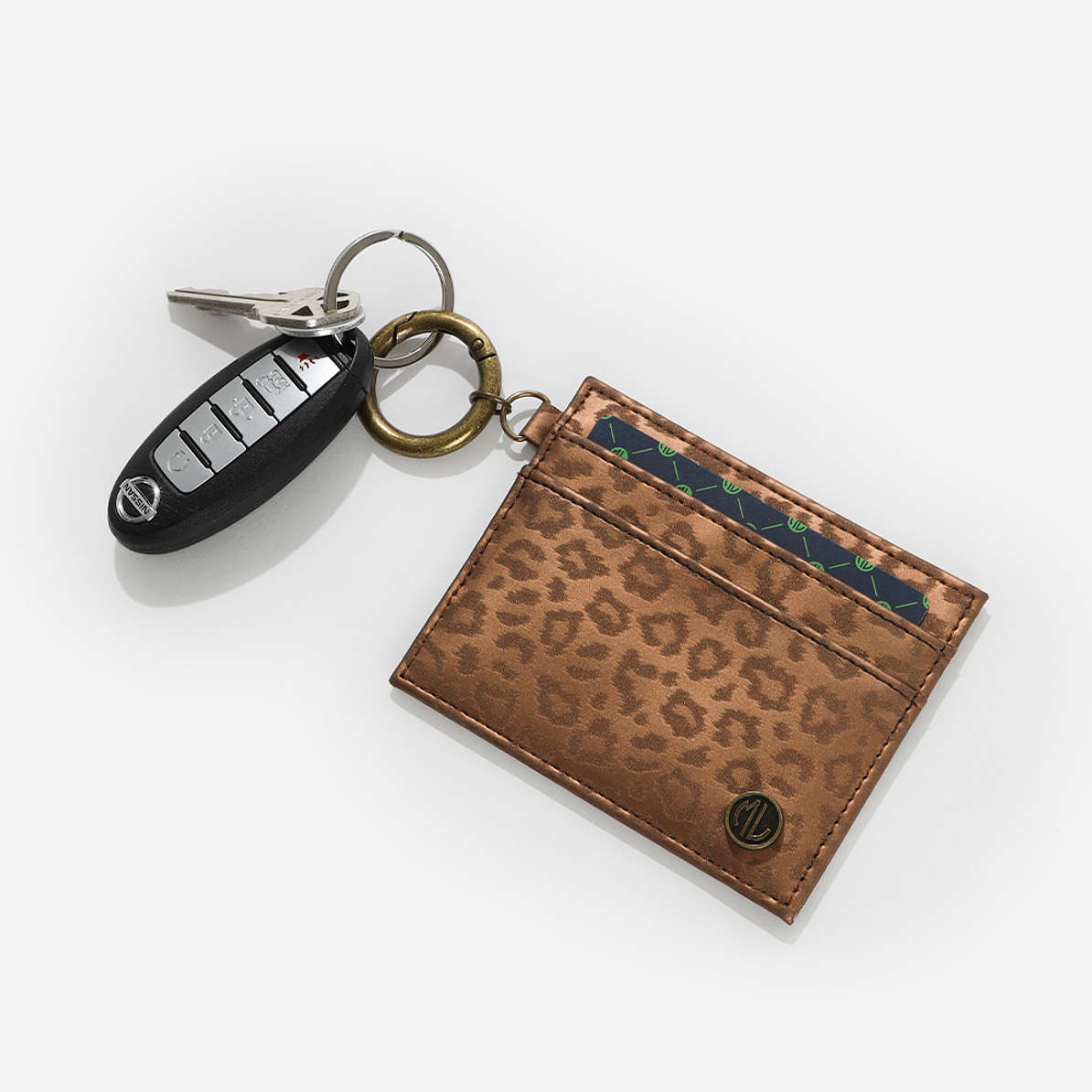 Metallic Leopard Card Keychain - Marleylilly