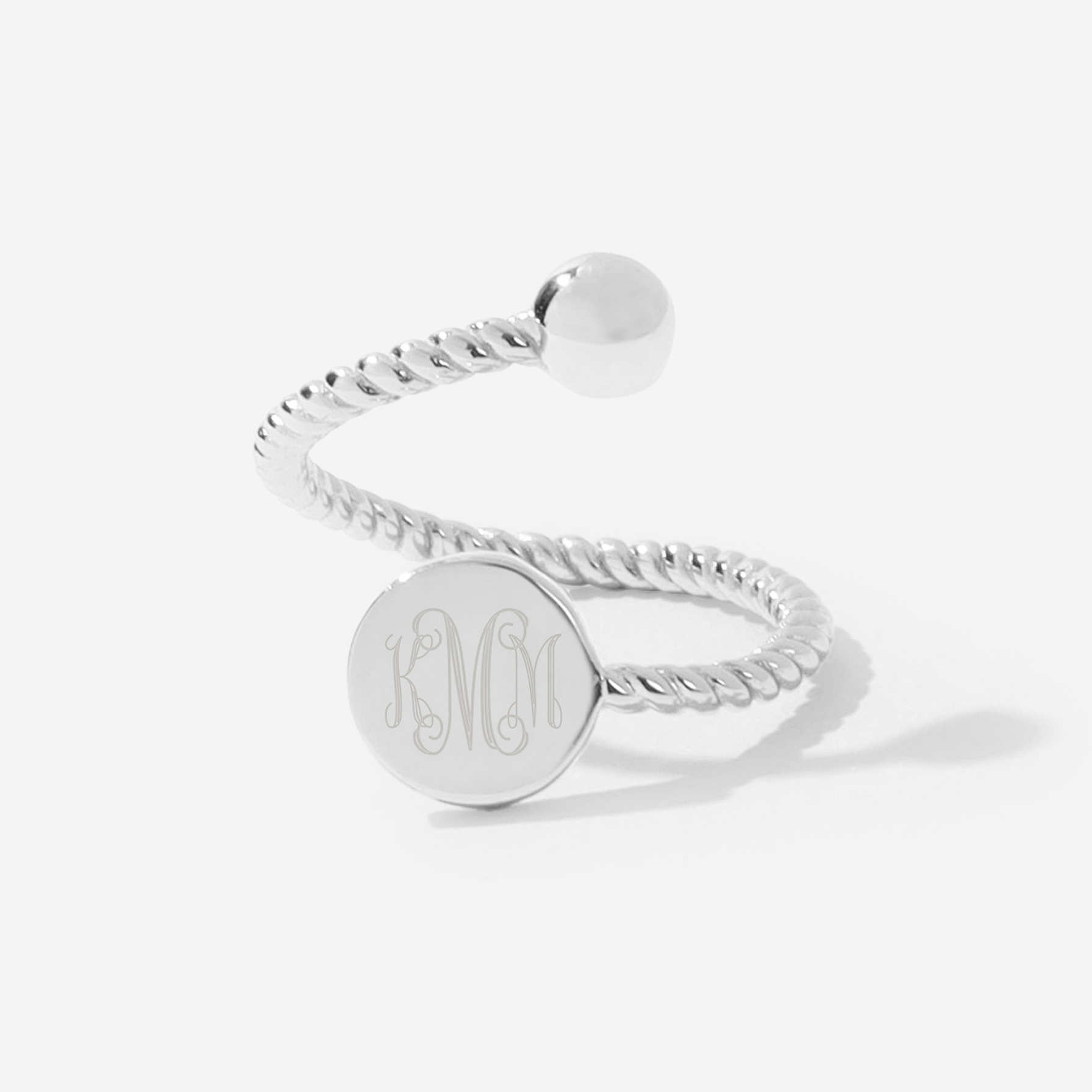 Monogrammed Adjustable Ring - Custom Personalized Rings | Marleylilly