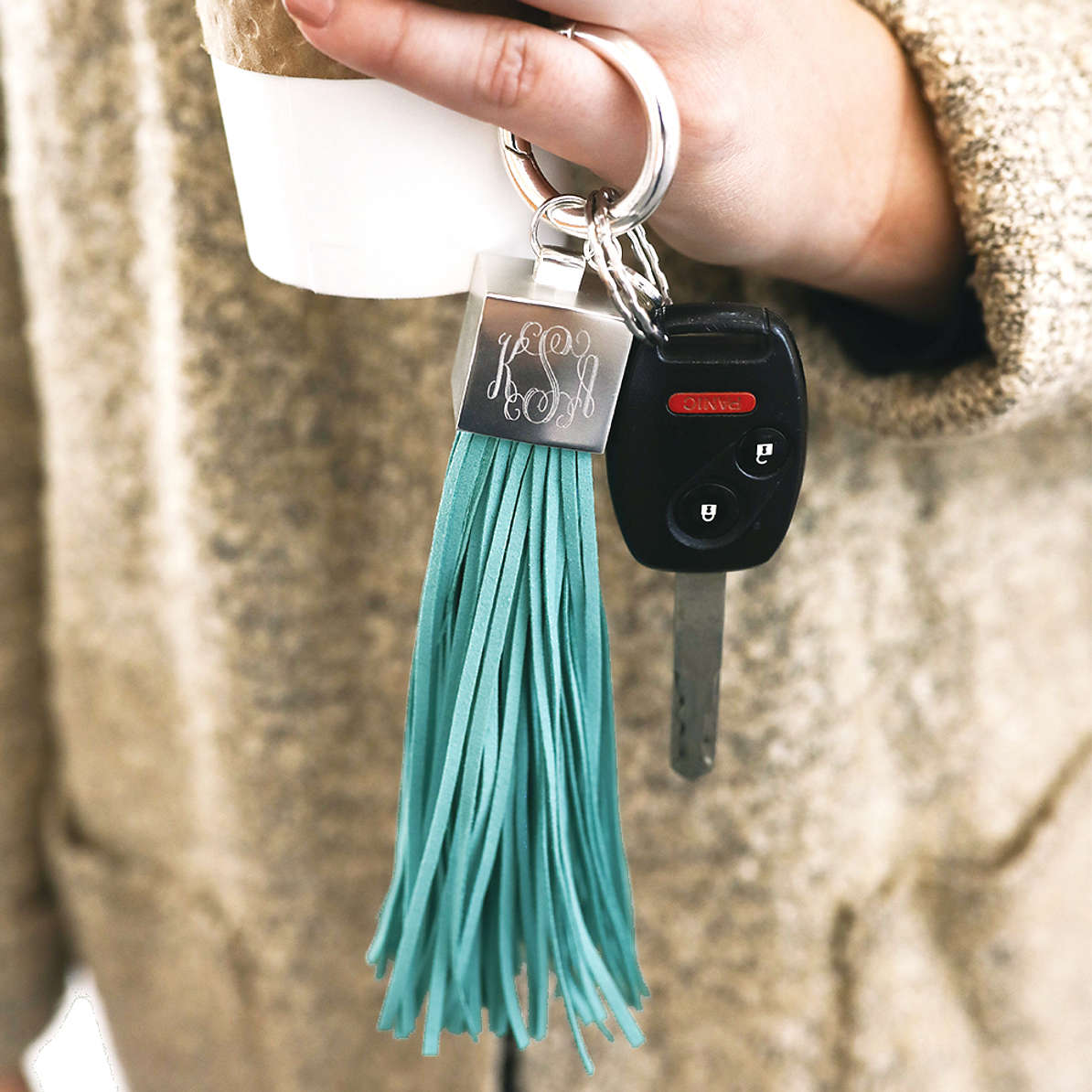 Large Engraved Key Ring - Marleylilly