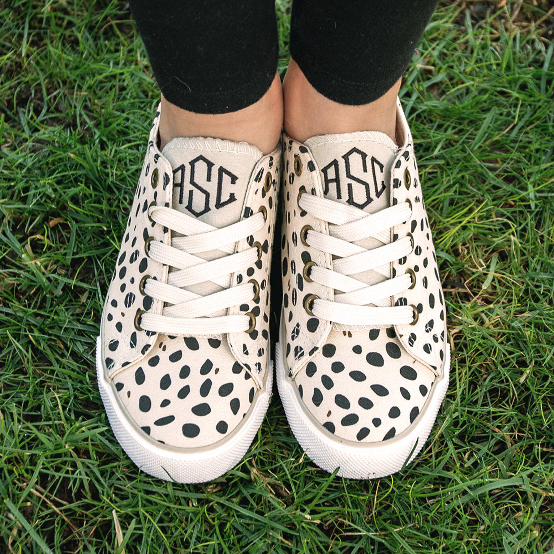 Personalized Spotted Canvas Sneaker