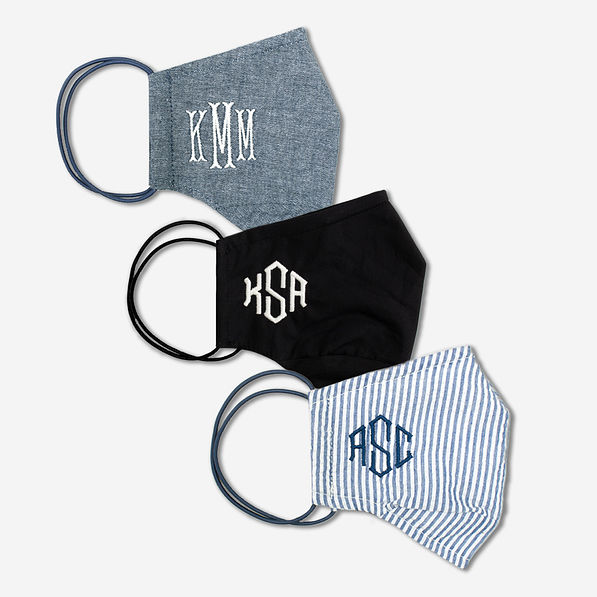 Monogrammed Ladies Face Masks - Marleylilly