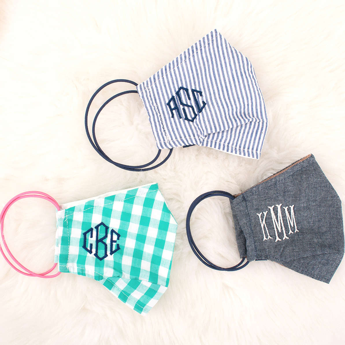 Monogrammed Ladies Face Masks - Marleylilly