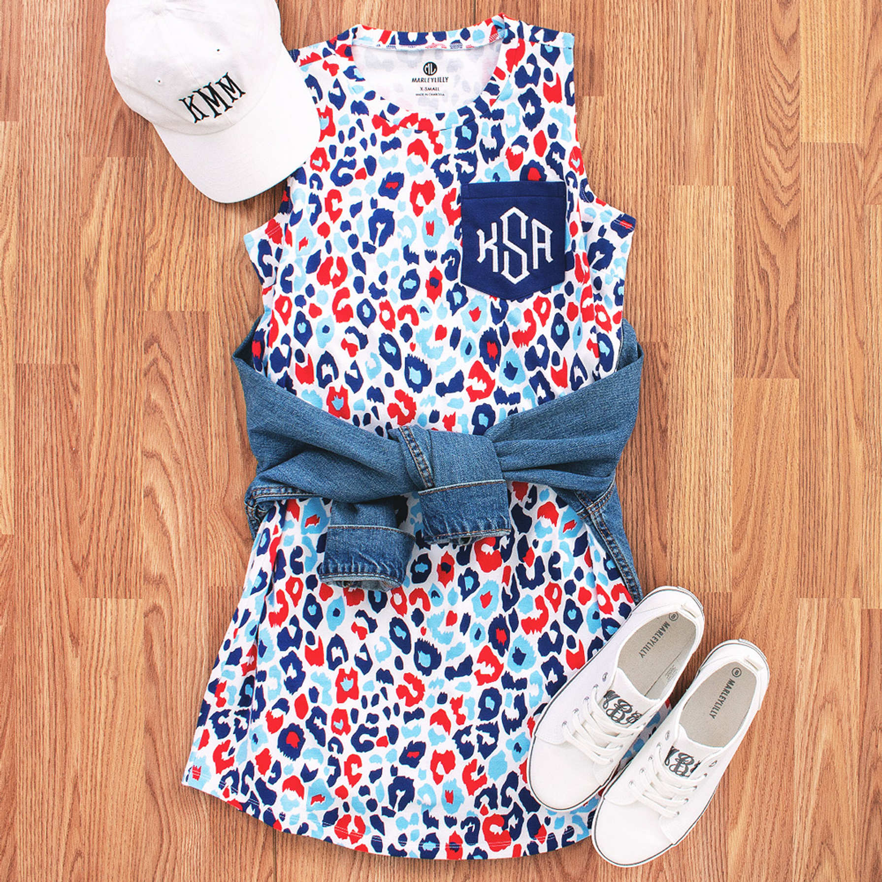 Monogrammed Sleeveless Dress - Marleylilly