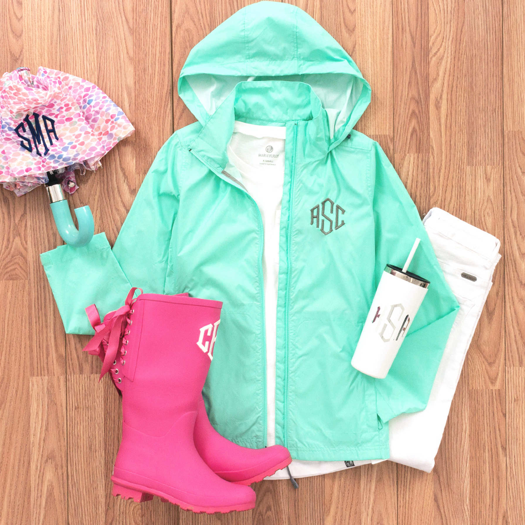 Personalized Lightweight Rain Jacket - Marleylilly
