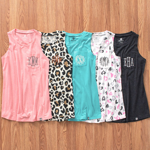 Personalized Pocket Tank Top – Marleylilly