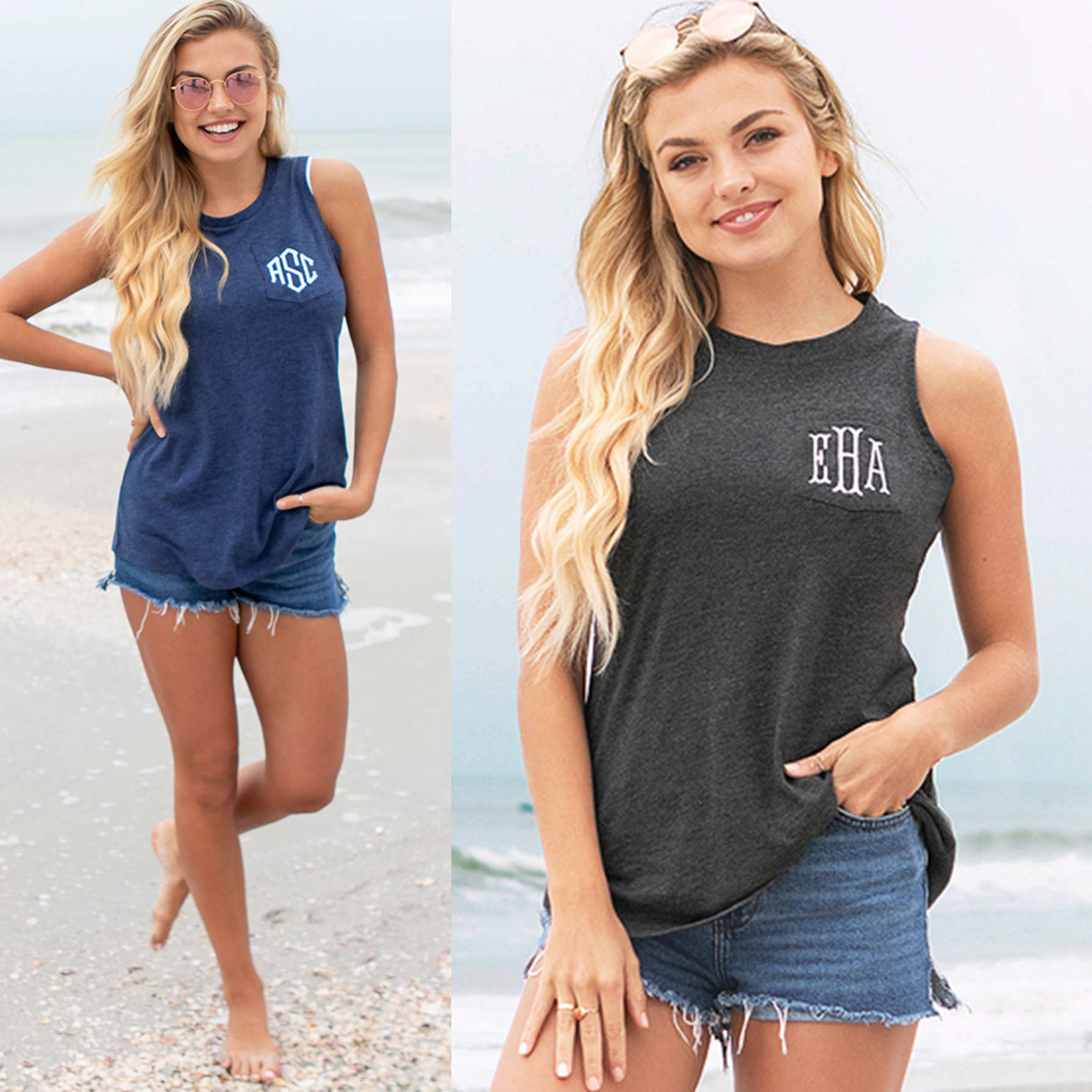 Personalized Pocket Tank Top – Marleylilly