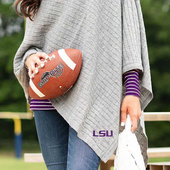 LSU NCAA Poncho - Marleylilly
