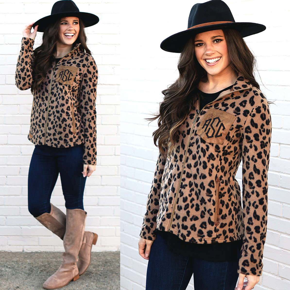Ladies Personalized Leopard Print Jacket