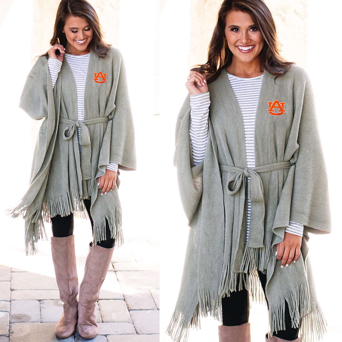Auburn Poncho Wrap with Belt — Marleylilly