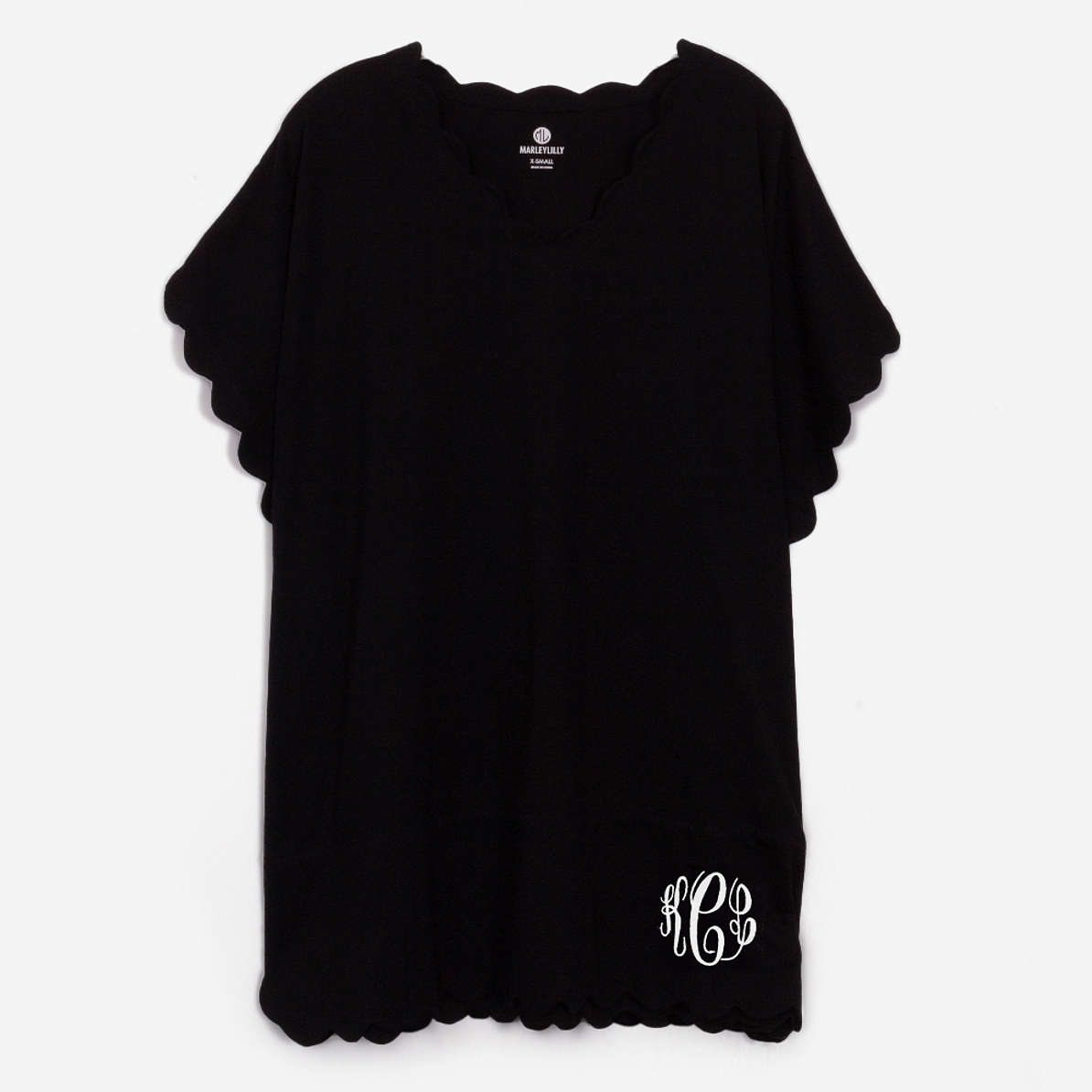 Personalized Scallop Swimsuit Cover Up – Marleylilly