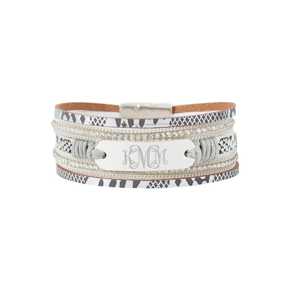 Personalized Snakeskin Wrap Bracelet – Marleylilly