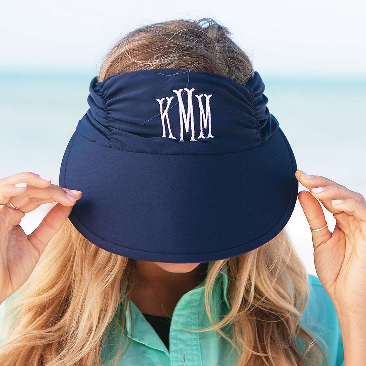 Monogrammed Swim Visor - Marleylilly