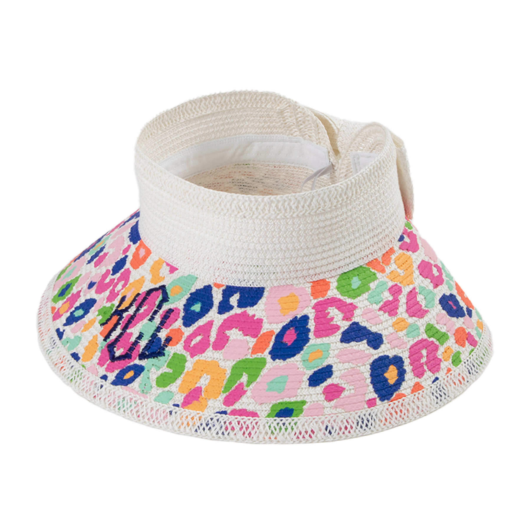 Monogrammed Straw Visor Hat - Marleylilly