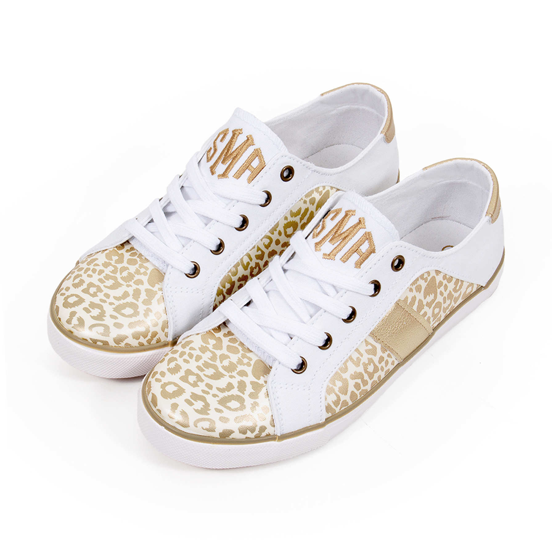 Personalized Metallic Leopard Sneakers