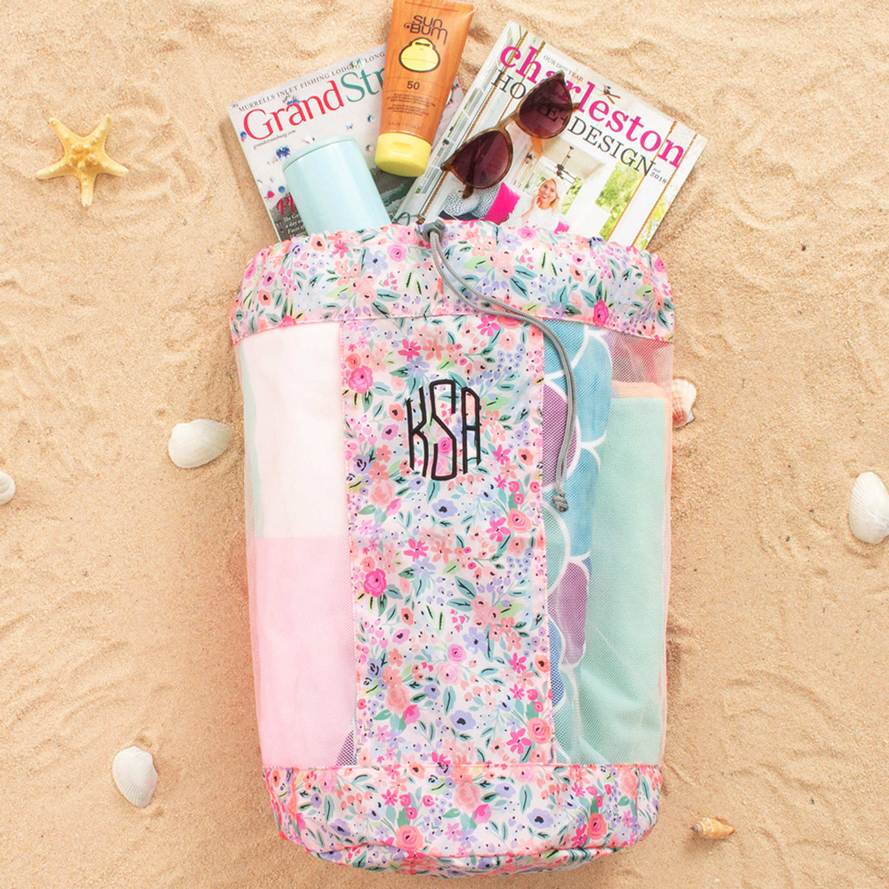 Personalized Drawstring Beach Backpack