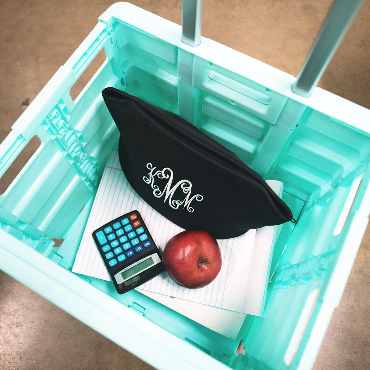 Monogrammed Collapsible Rolling Cart - Marleylilly