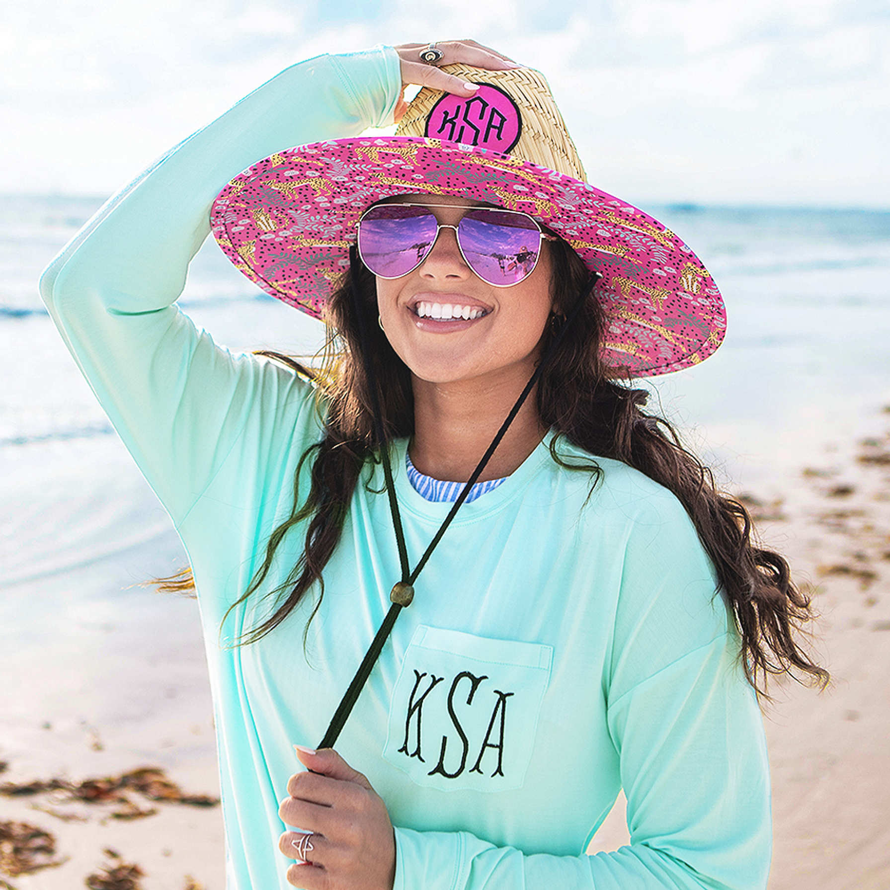 Monogrammed Woven Straw Hat | Ships in 3-7 Days!