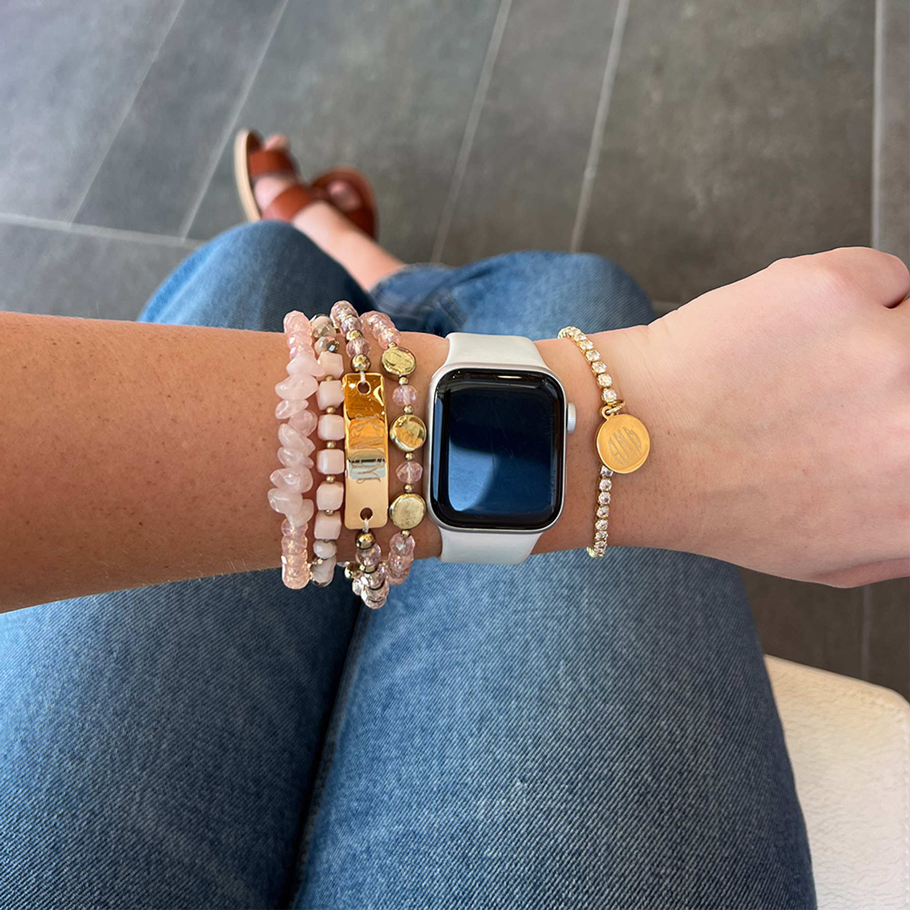 Personalized Beaded Bracelet Stack