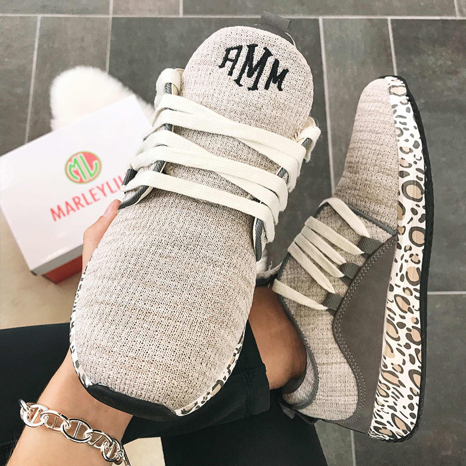 Personalized Leopard Bottom Sneakers