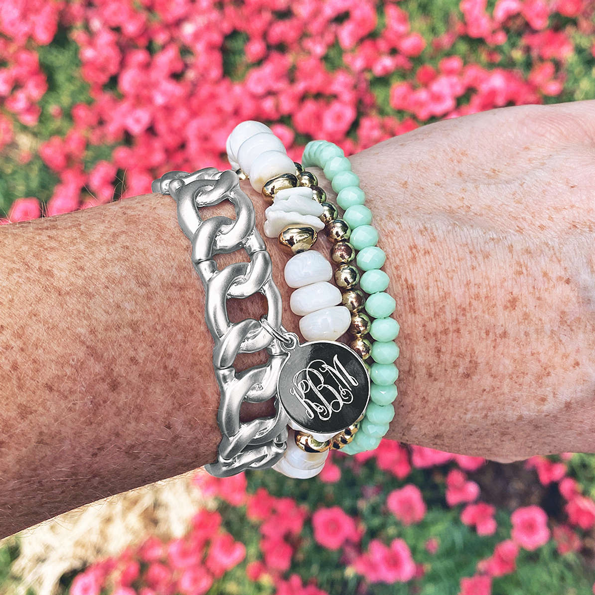 Personalized Stretch Chain Link Bracelet