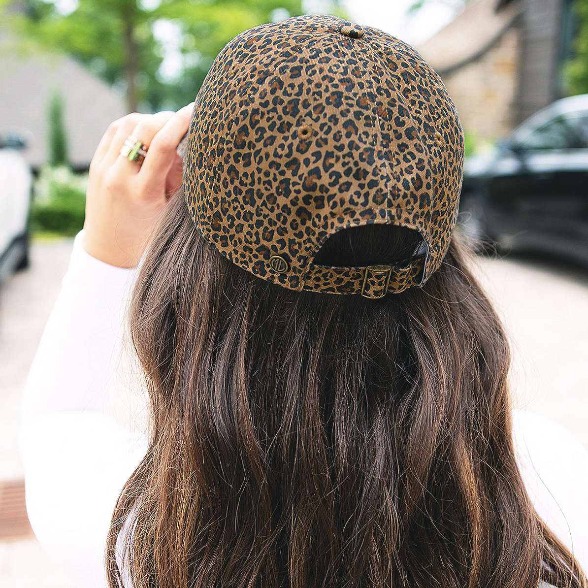 Varsity Initial Leopard Baseball Hat