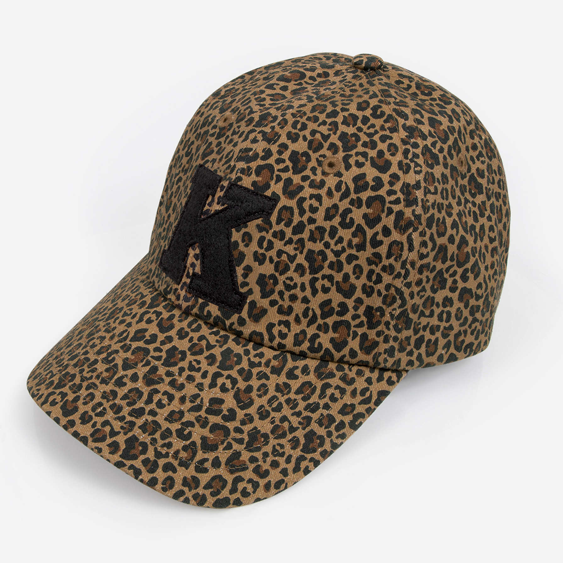 Varsity Initial Leopard Baseball Hat