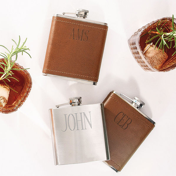 Personalized Silver Flask
