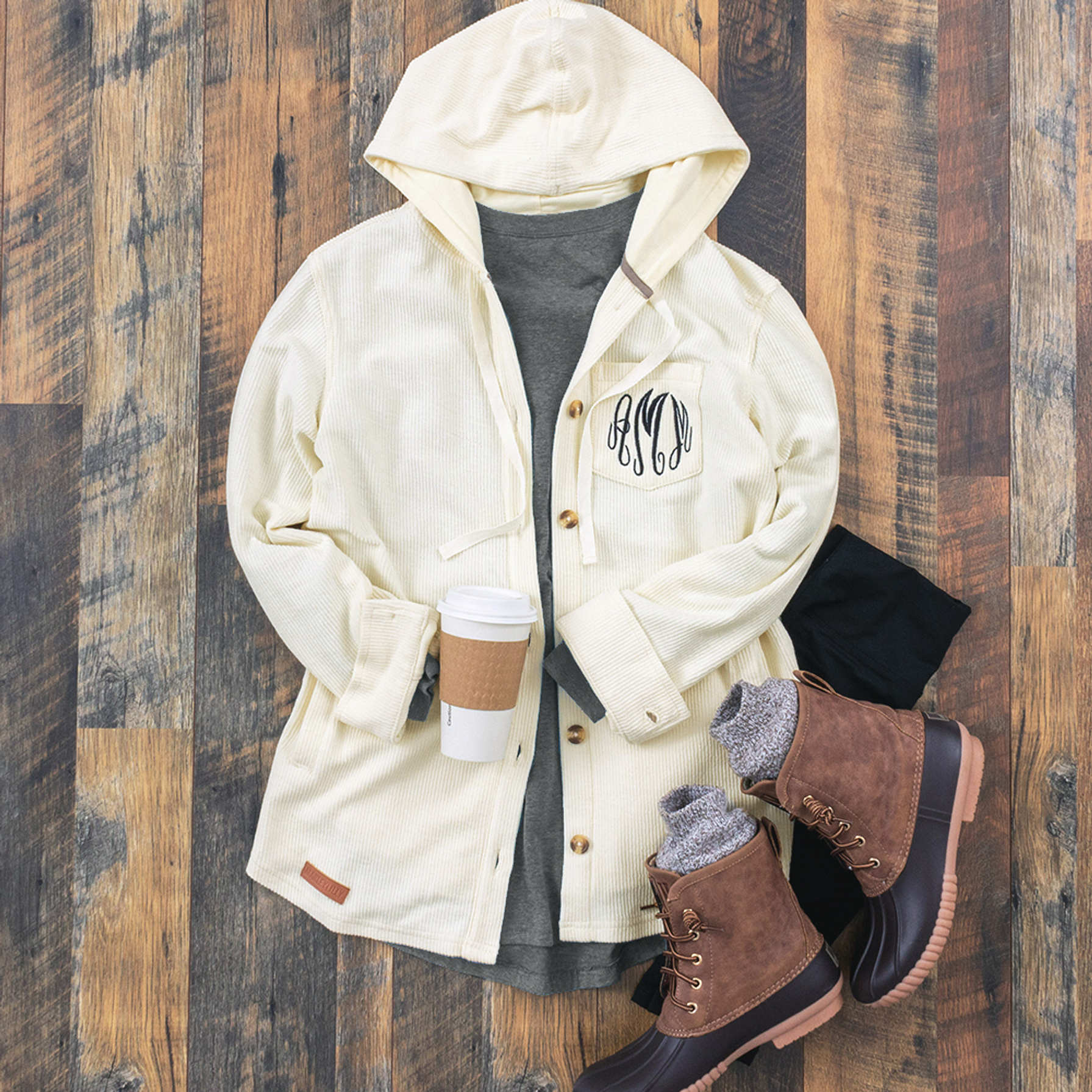 Plaid Personalized Shirt Jacket — Marleylilly