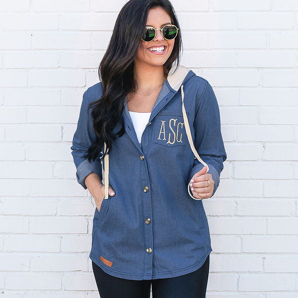 Plaid Personalized Shirt Jacket — Marleylilly