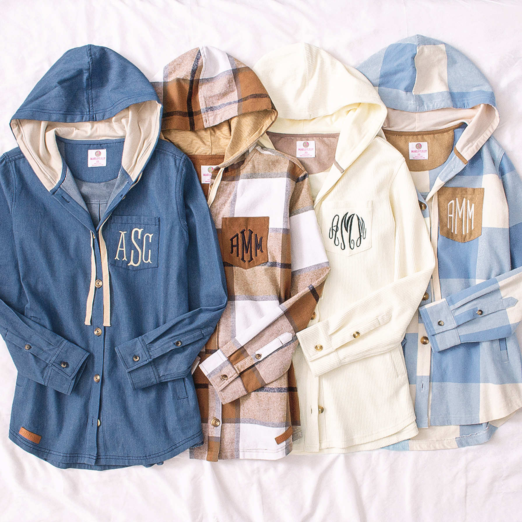Plaid Personalized Shirt Jacket — Marleylilly