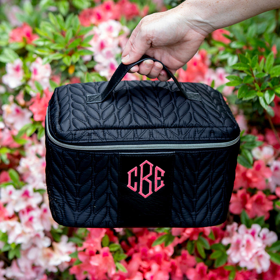 Personalized Quilted Train Case - Marleylilly