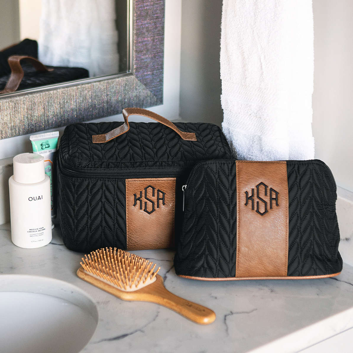 Personalized Quilted Train Case - Marleylilly