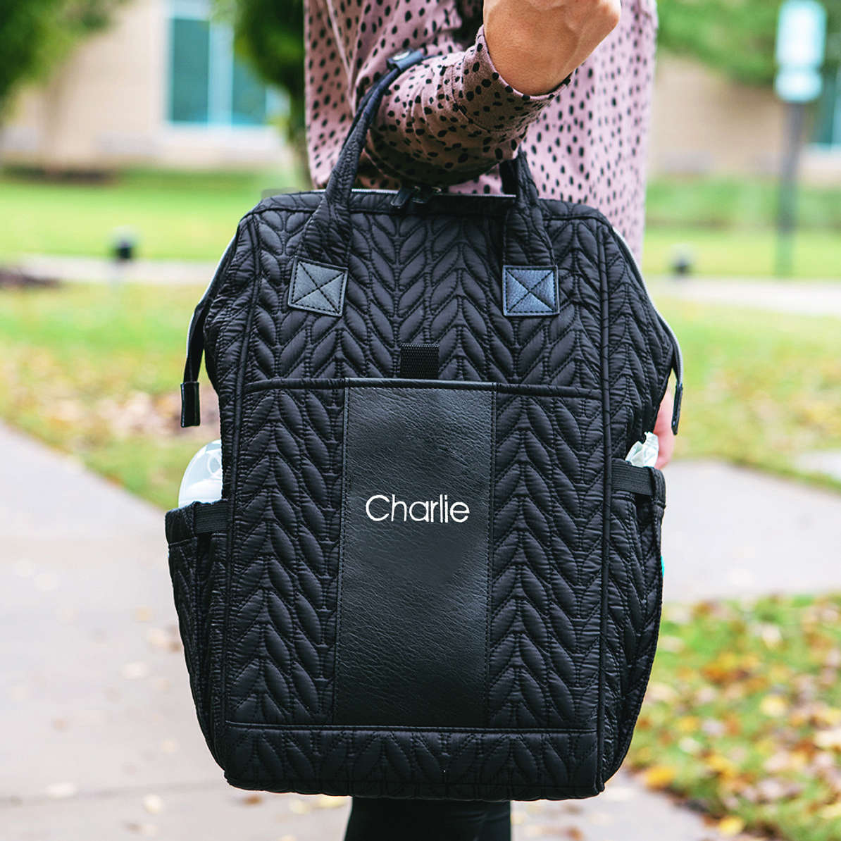 Personalized Quilted Diaper Bag Backpack | Marleylilly